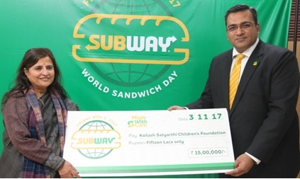 Subway Donates Rs 1.5 Million for Under Privileged Children in India ...